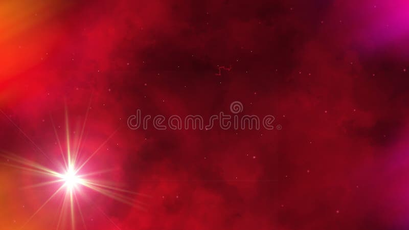 Red Space Activity with Many Little Stars, Modern 3d Render Abstraction ...