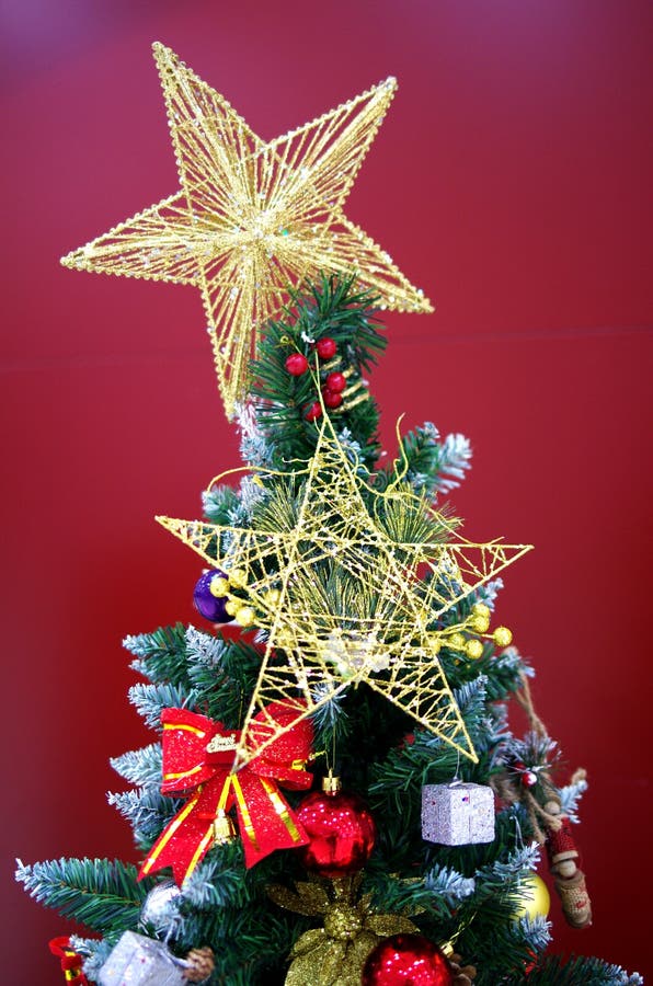 Red Sparkly Christmas Ornaments Stock Image - Image of green, holiday ...