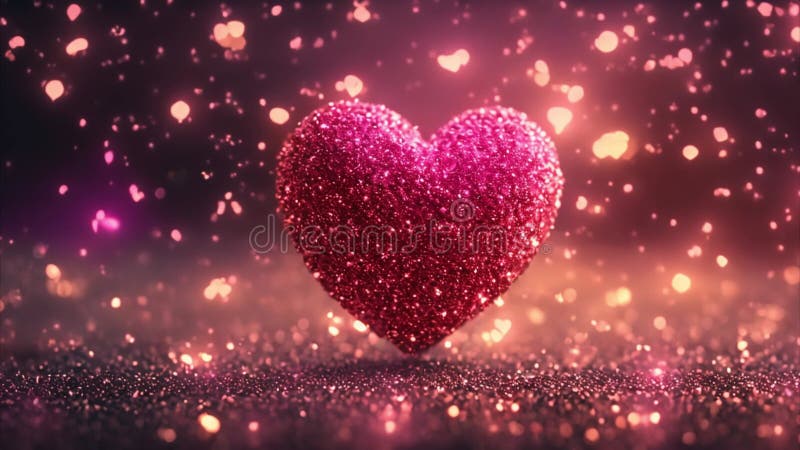 Sparkling Heart of Love stock footage. Video of design - 347320676