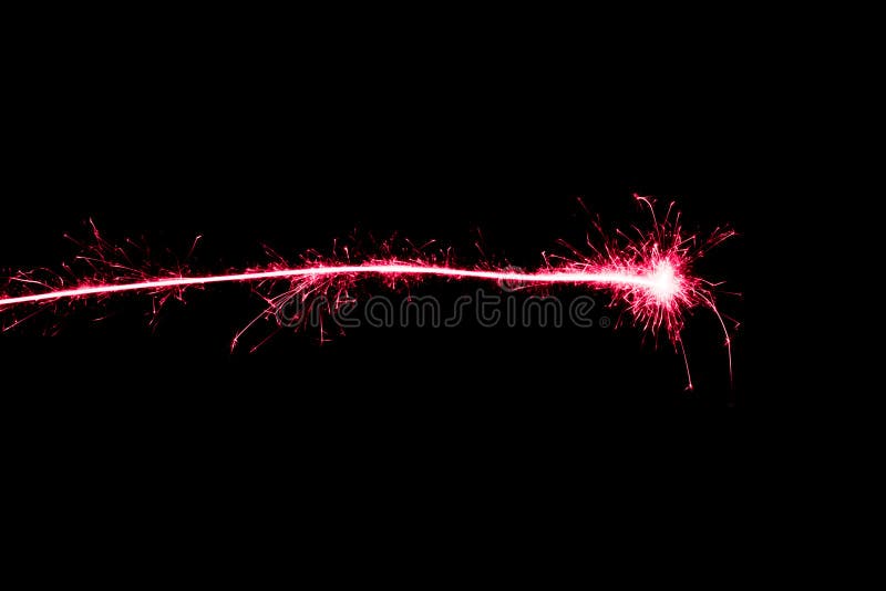 Red Sparks in the Dark, Lines of Glowing Sparks Stock Image - Image of ...