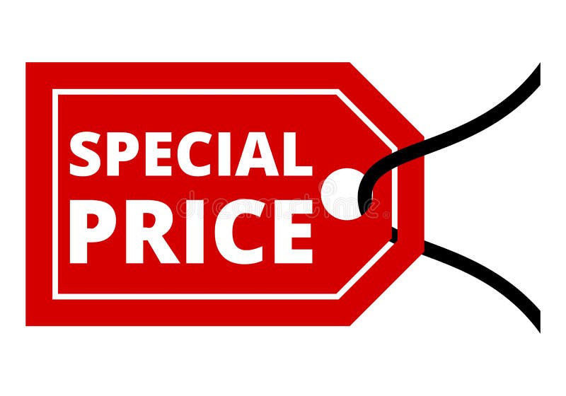 Red special price sign stock vector. Illustration of sale - 92218816