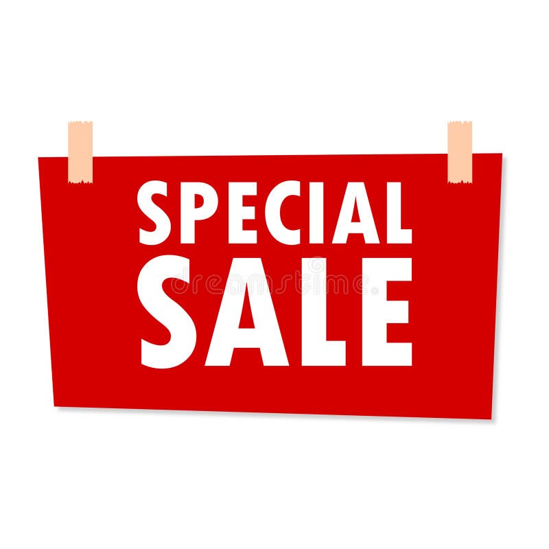 Red Special Sale Sign - Illustration on White Background Stock Vector ...