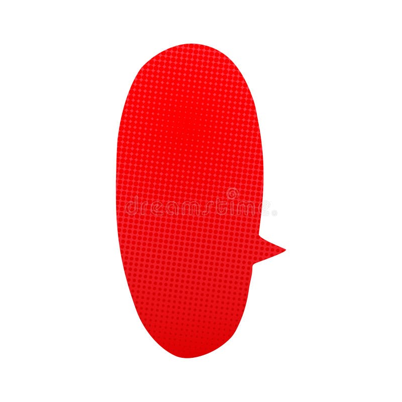 Red Speech Balloon in Comic Style, Vector, Illustration. Stock Vector ...