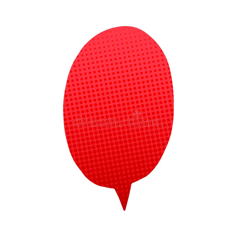 Red Speech Balloon in Comic Style, Vector, Illustration. Stock Vector ...