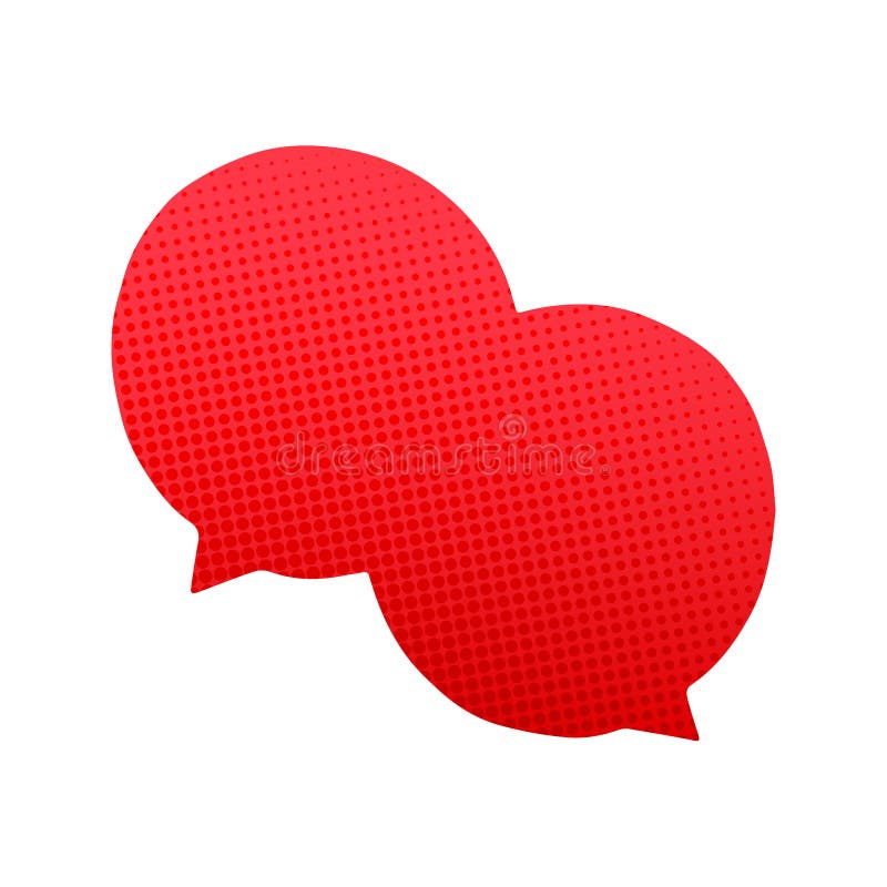 Red Speech Balloon in Comic Style, Vector, Illustration. Stock Vector ...