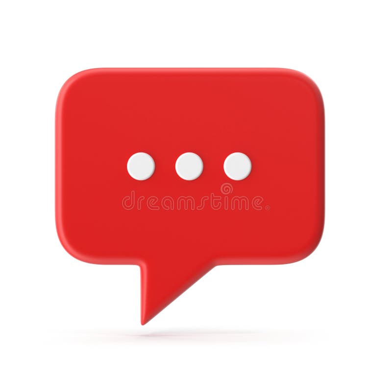 Red Speech Bubble stock illustration. Illustration of dialog - 258959444