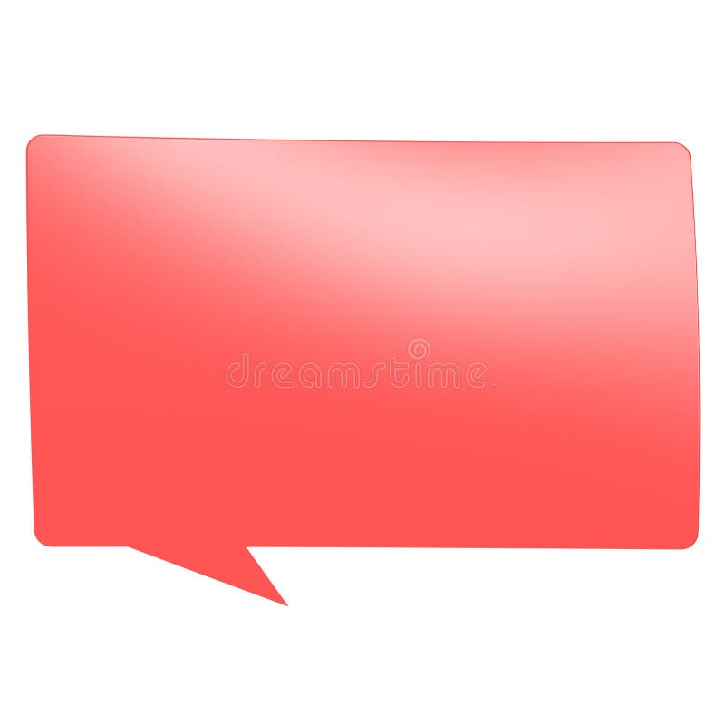 Red speech bubble stock illustration. Illustration of icon - 85611862