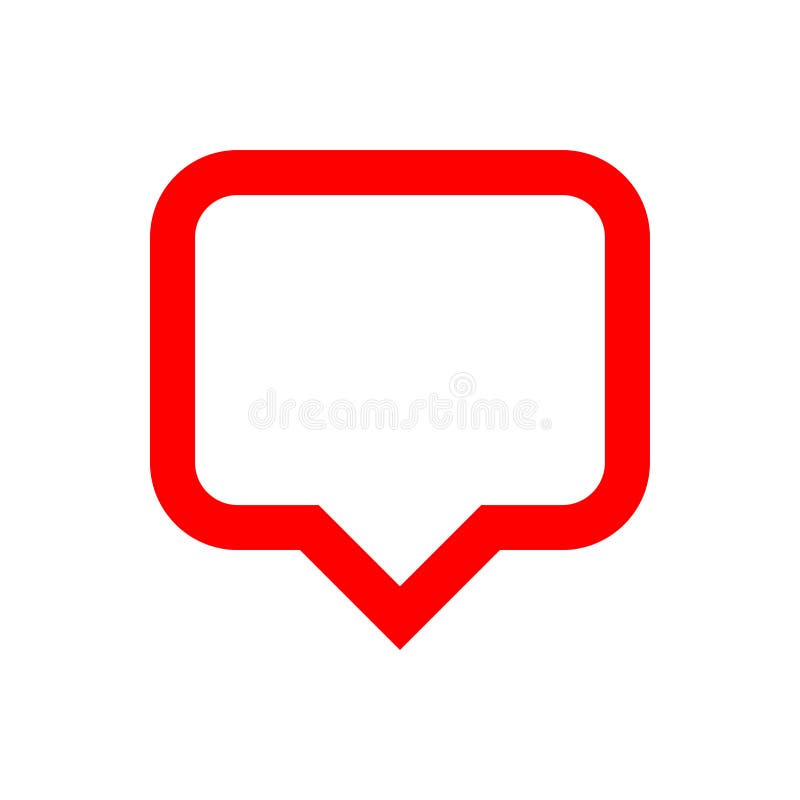 Red Rectangle Chat Bubble Icon Stock Illustrations – 269 Red Rectangle ...