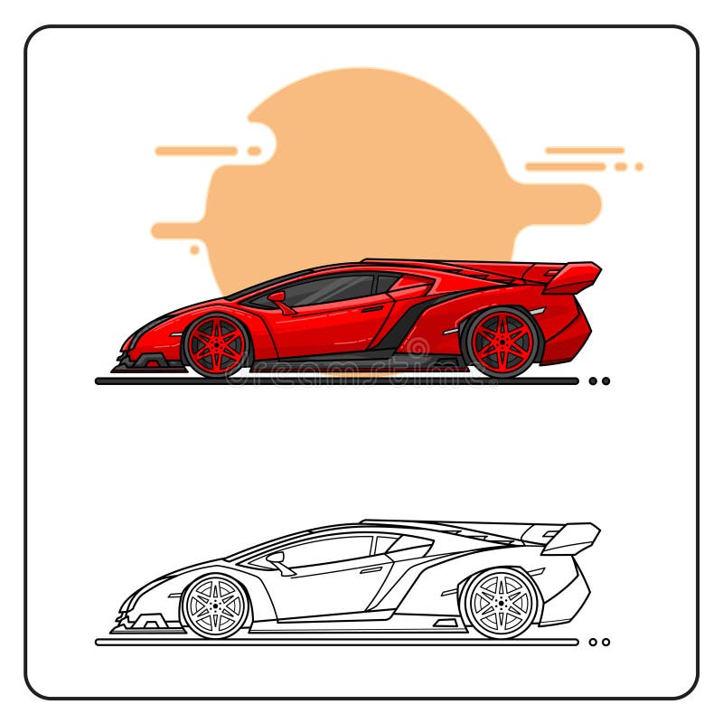 Super Speed Blue Cars Side View Stock Vector - Illustration of concept ...