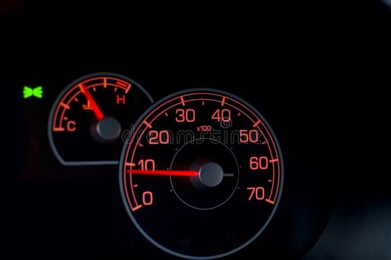 Red speedometer close up stock photo. Image of crazy - 259618170