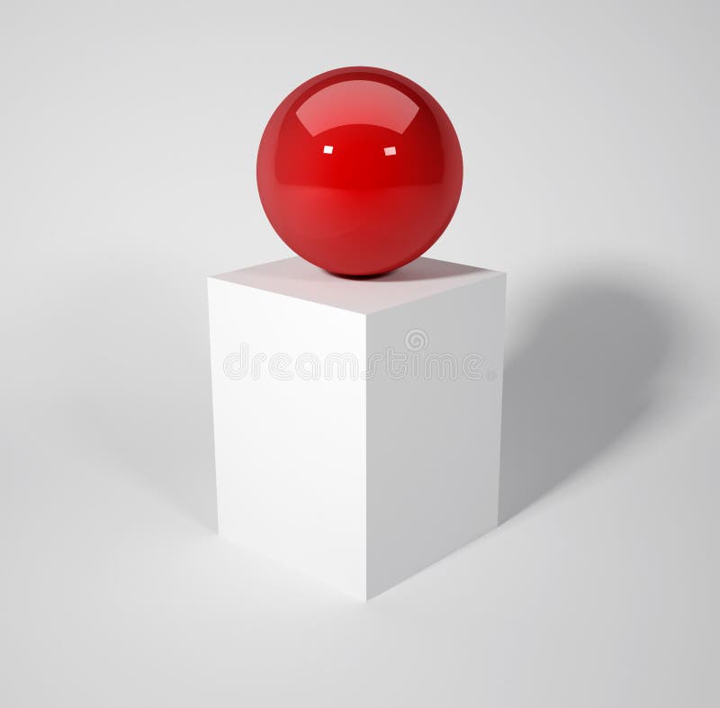 Red metal 3d sphere stock illustration. Illustration of shadow - 18536821