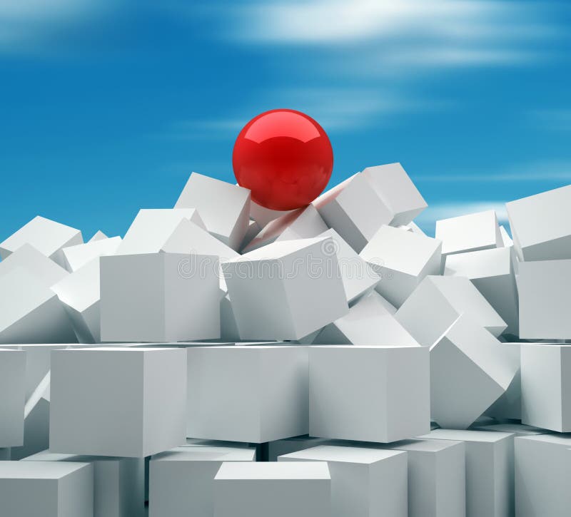 Red sphere stock illustration. Illustration of single - 17376624