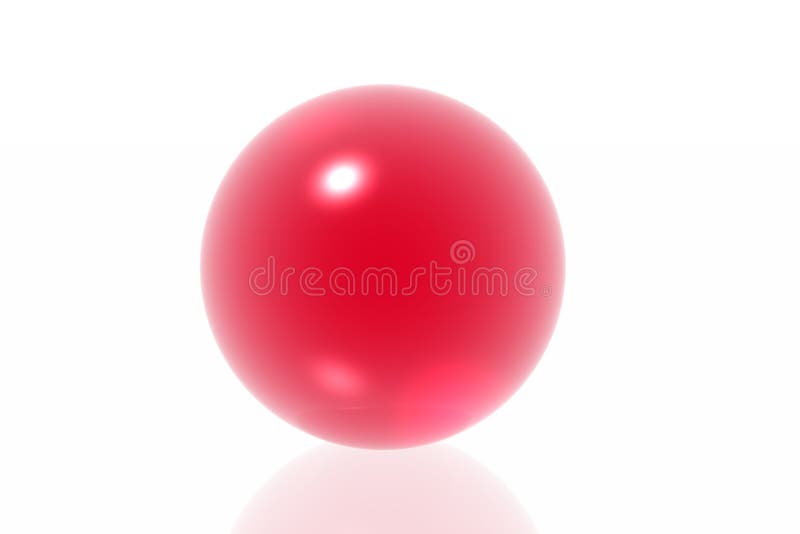 Sphere Button Round Red Ball Geometric Shape Basic Circle Stock ...