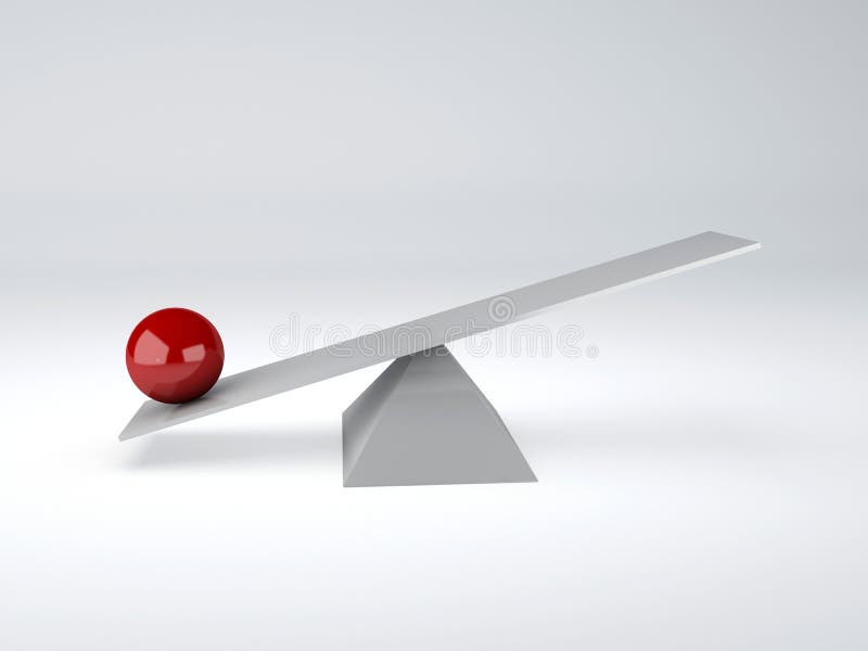Red Sphere. Balance Concept Stock Illustration - Illustration of stack ...