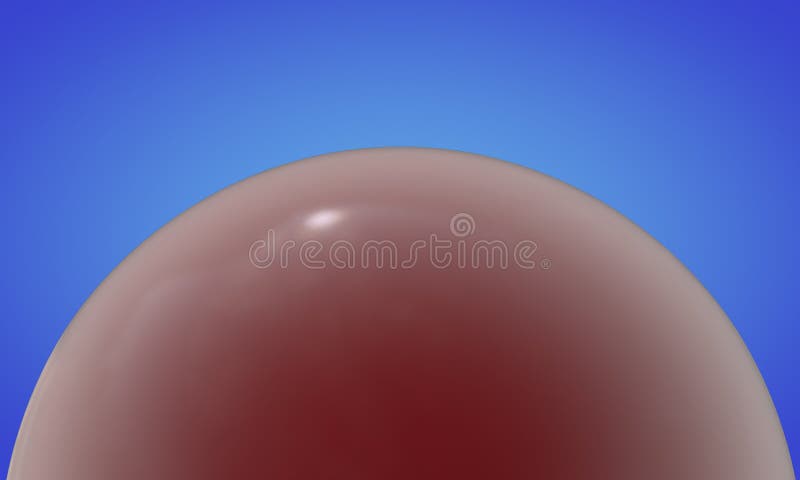 Red sphere on the blue, 3d stock illustration. Illustration of colour ...