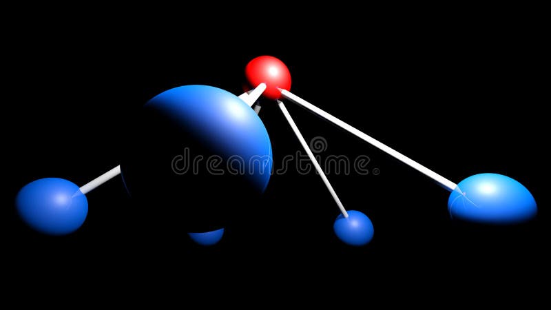Red Sphere Connected To Multiple Blue Ones Stock Illustration ...