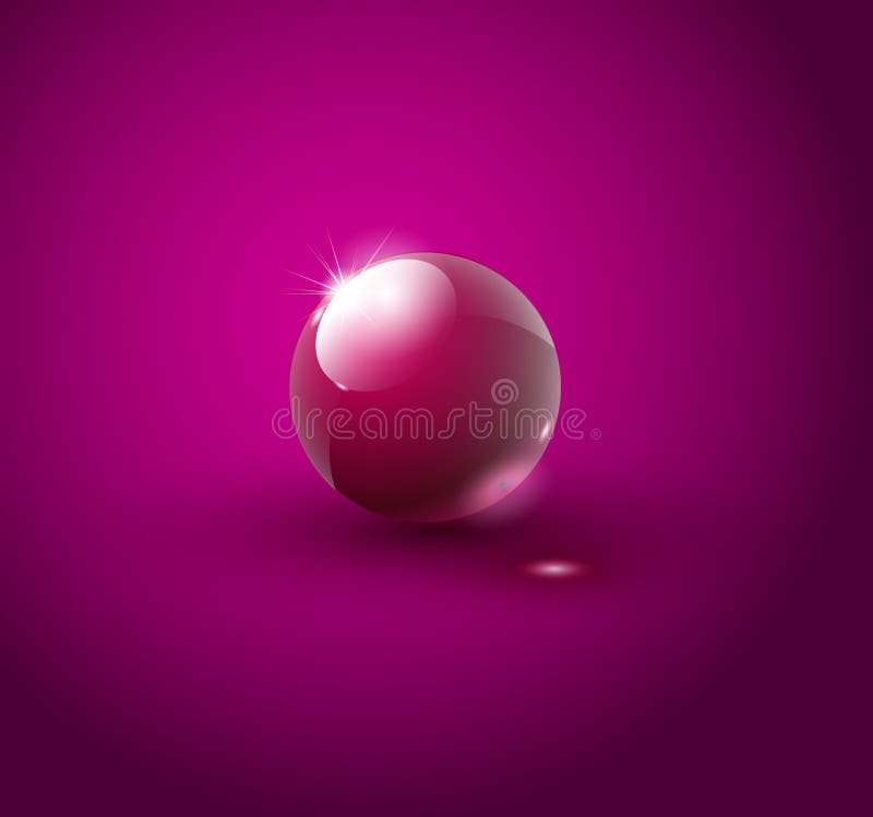 Red Sphere. Hard Red Pool Ball Isolated on White Background Stock ...