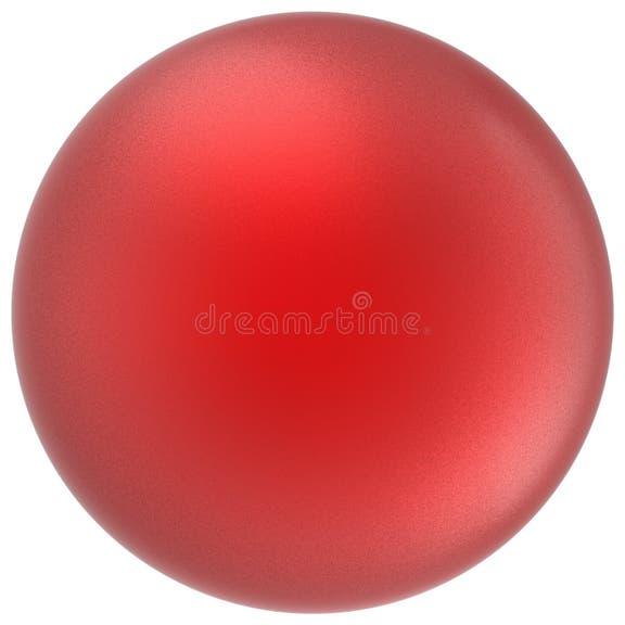 Red Sphere Round Button Ball Basic Matted Scarlet Circle Figure Stock ...