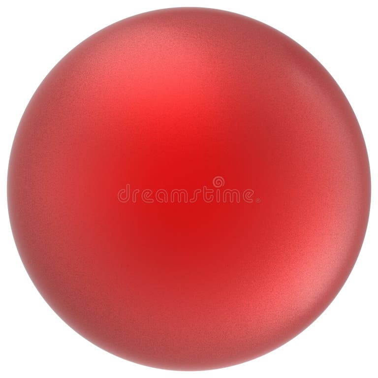Red Sphere Round Button Ball Basic Matted Scarlet Circle Figure Stock ...