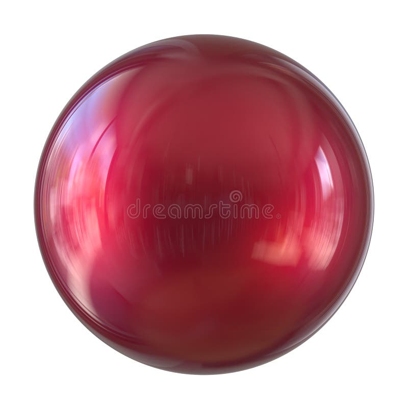 Red Sphere Round Button Basic Ball Circle Geometric Shape Stock ...