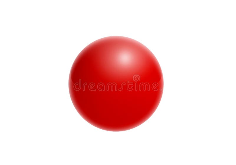 Red Sphere on White Background Stock Illustration - Illustration of ...