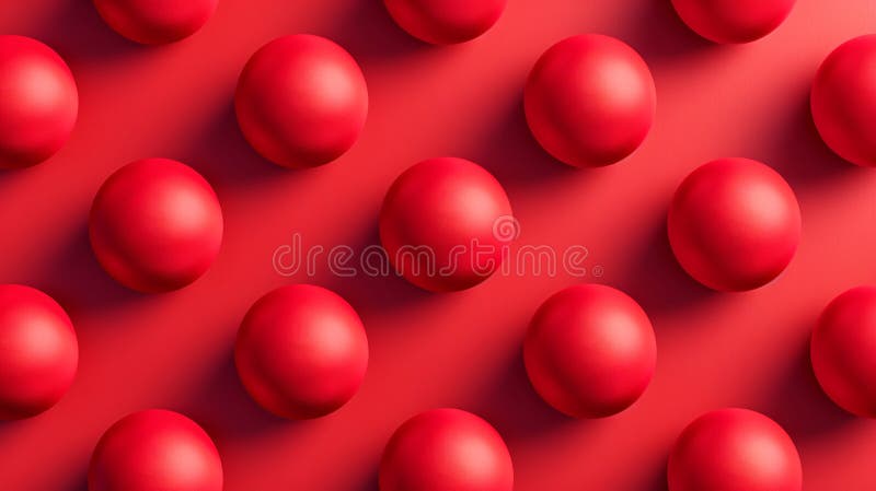 Red Spheres on a Textured Background. Multiple Red Spheres Arranged on ...
