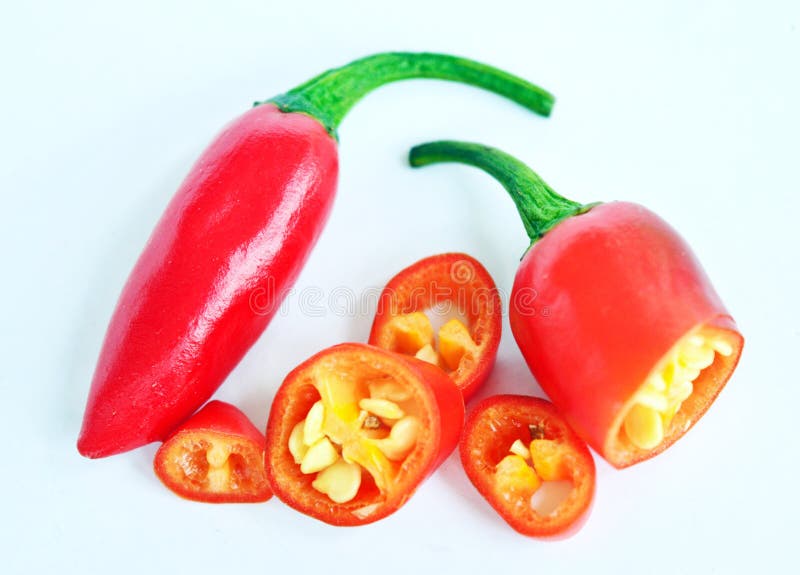 HOT RED Spicy Chili Slice stock photo. Image of eating - 92141792