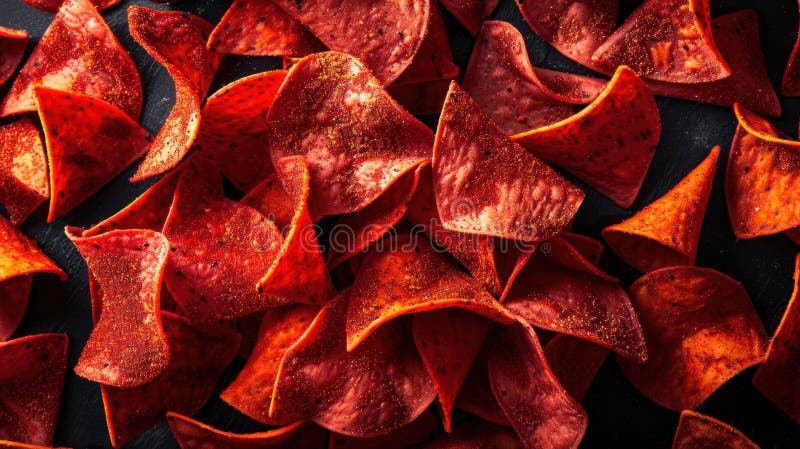 The Red Spicy Chips.AI Generated Image Stock Image - Image of snackfood ...