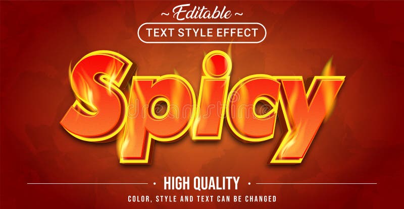 Red Spicy Text Effect - Editable Text Effect Stock Vector ...