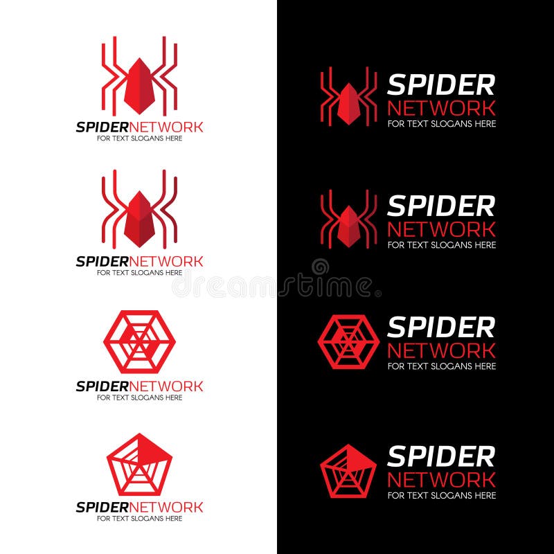 Spider and Web Network in the Corner, Vector Stock Vector ...