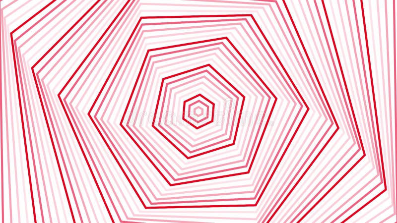 Red Spin Hexagon Star Simple Flat Geometric on White Background Loop ...