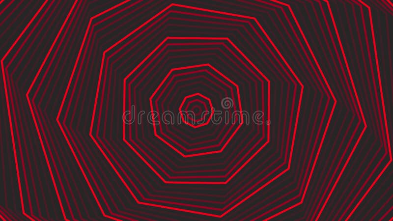 Red Spin Octagon Star Simple Flat Geometric on Dark Grey Black ...