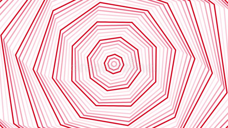 Red Spin Octagon Star Simple Flat Geometric on White Background Loop ...