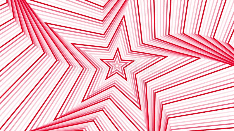 Red Spin Pentagonal Star Simple Flat Geometric on White Background Loop ...