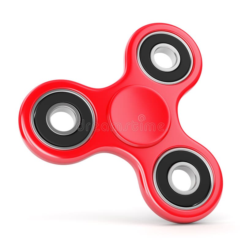 Red Spinner on White Background Stock Illustration - Illustration of ...