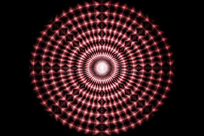 Red Spiral Black Light Circles Pattern Whirl Bright Shine Art Circular ...