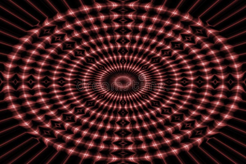Red Spiral Black Light Circles Pattern Whirl Bright Vortex Circular ...