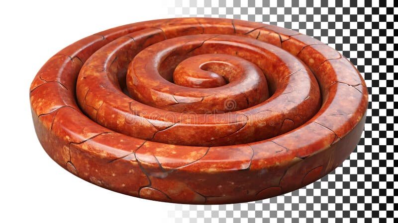 Red Spiral Coil Texture, Abstract Shape, Dynamic Design Element Png ...