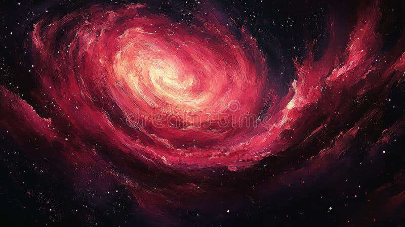 Red Spiral Galaxy Pixel Art Space Background Stock Illustration ...