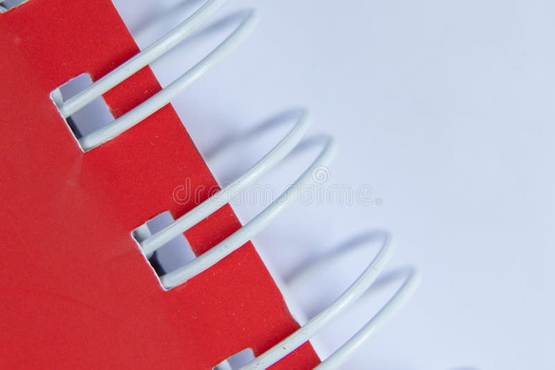 Red Spiral Notebook Close-up on a White Background Stock Photo - Image ...
