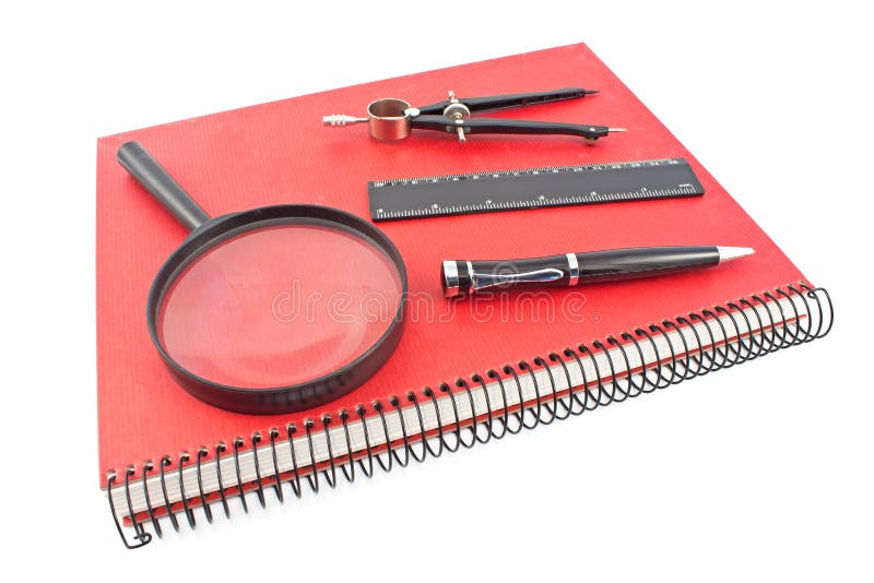 Compass, Ruler and Pencil on a Road Map Stock Photo - Image of paper ...