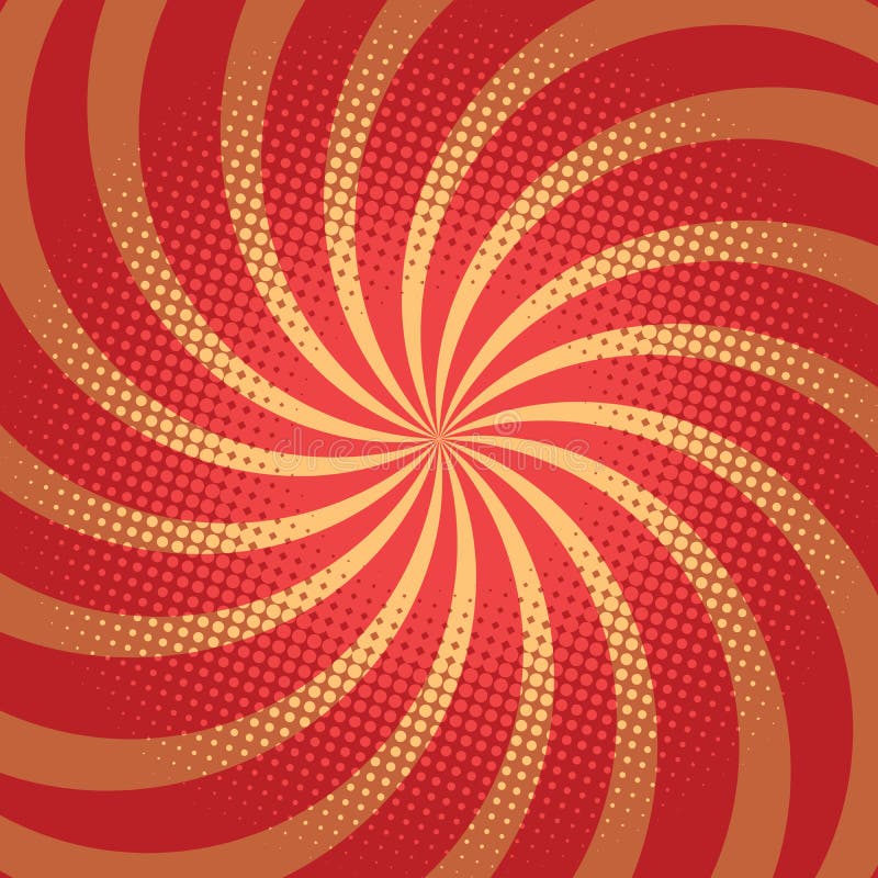 Red Spiral Pop Art Background Stock Vector - Illustration of cartoon ...