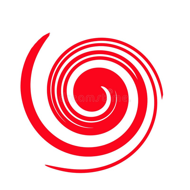 Red Spiral on a White Background, Illustration Stock Illustration ...