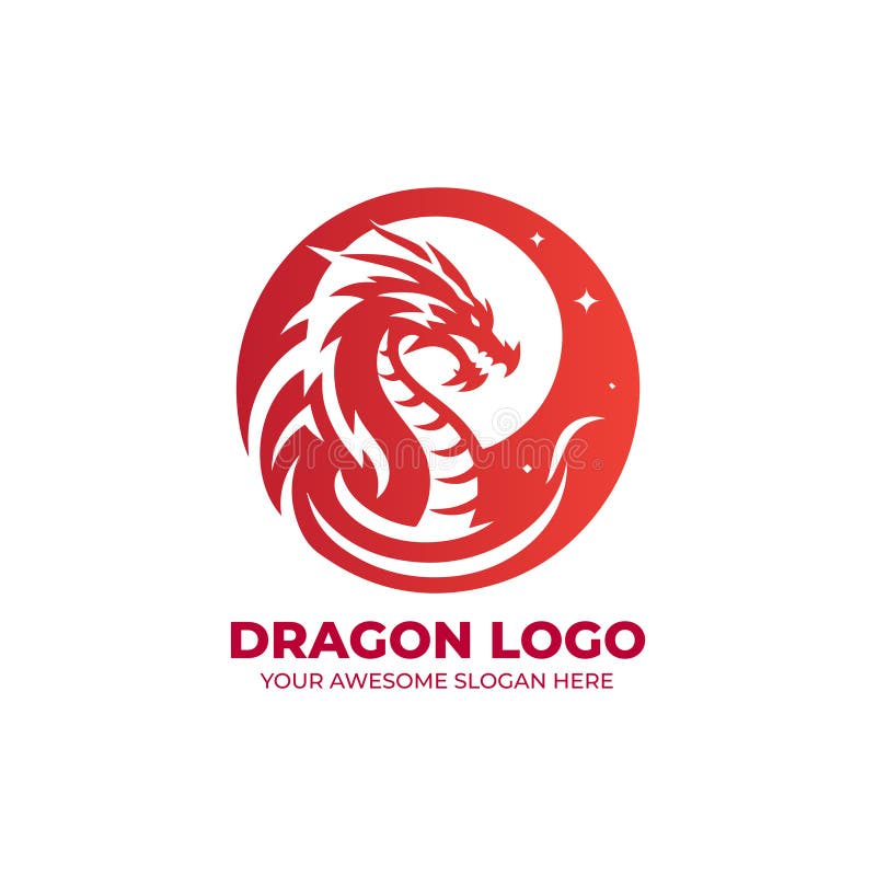 Red Spirit of Dragon Logo 8 Stock Illustration - Illustration of spirit ...