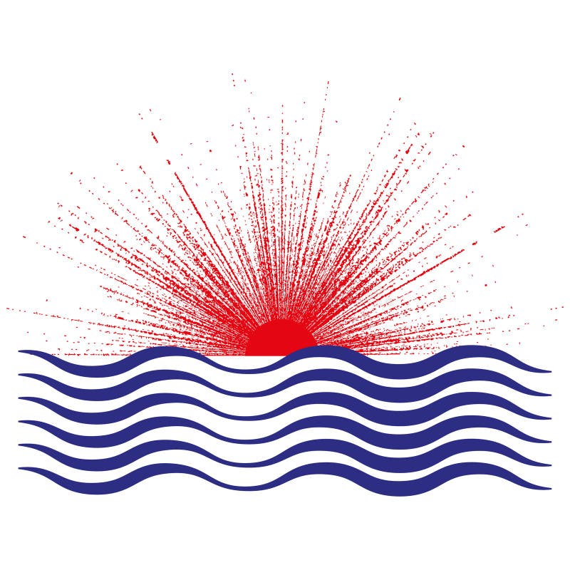 Red Splash Burst. Blue Water Waves. White Background Contrast. Vector ...