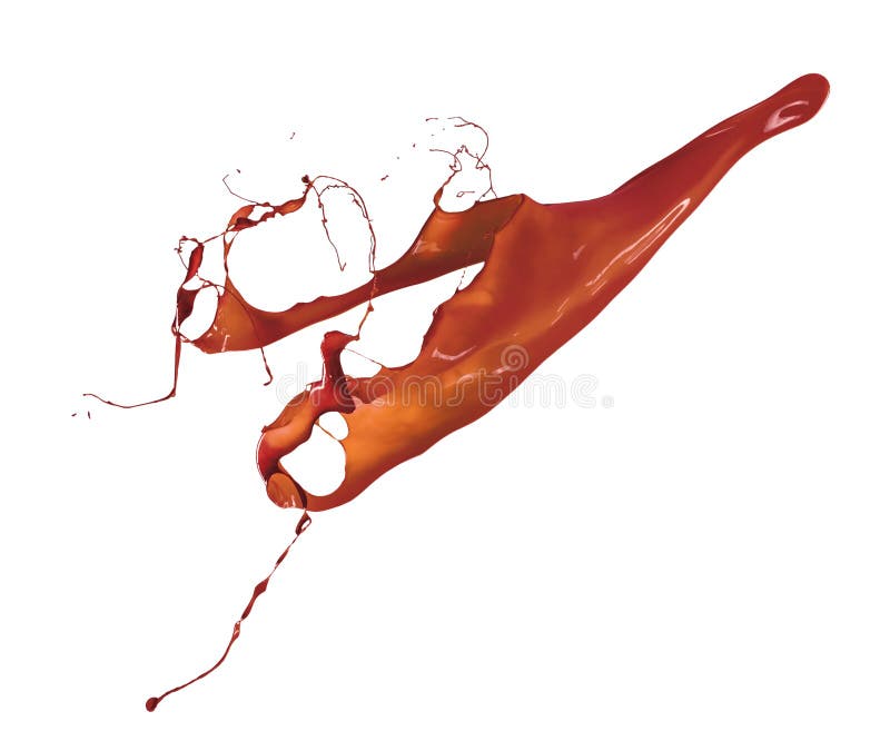 Splashes Of Pink Paint Isolated On White Background Stock Image - Image ...