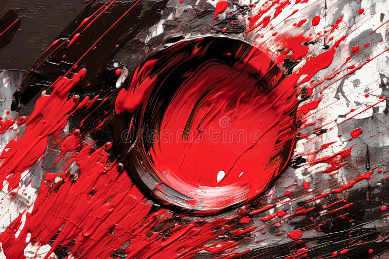 A Red Splash of Paint on a Black and White Background Stock Photo ...