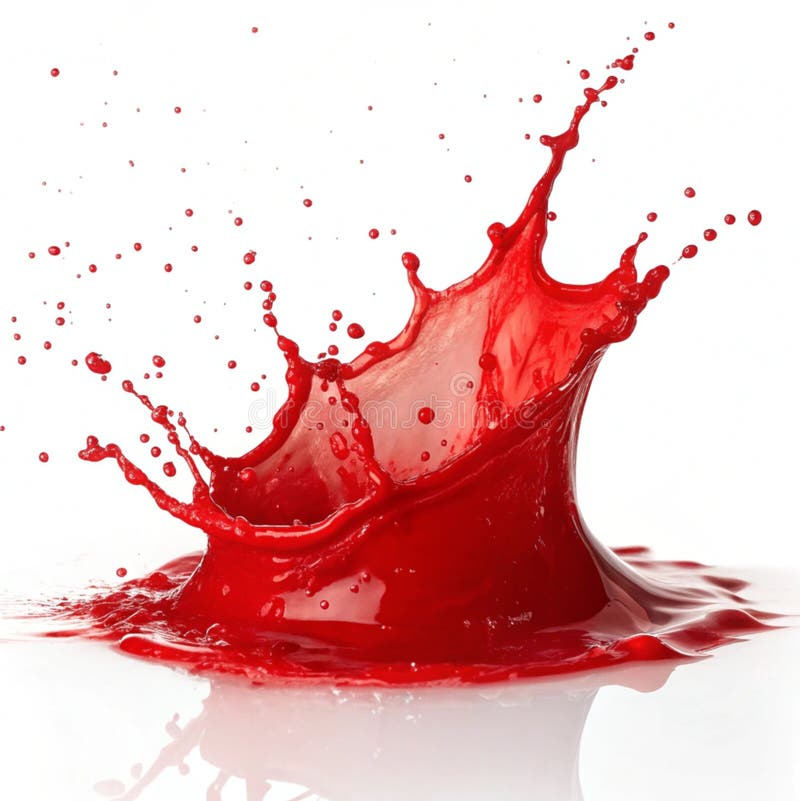 Red Splash of Paint Isolated Stock Illustration - Illustration of ...