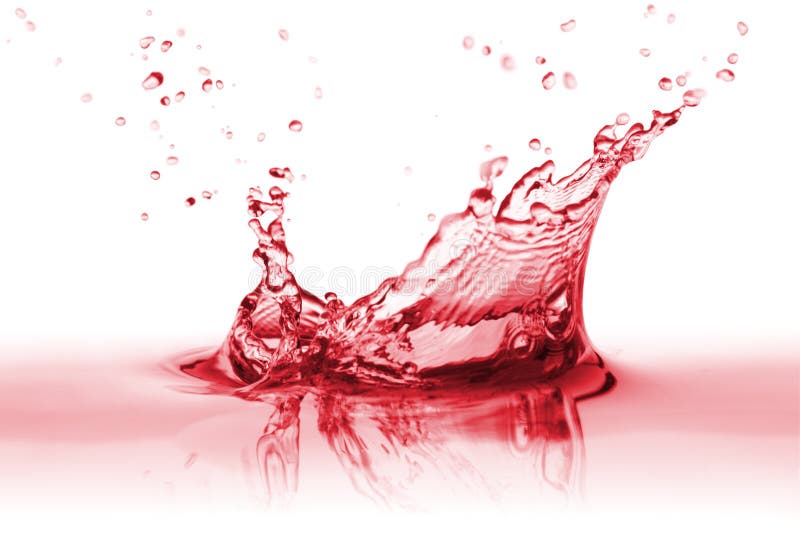 Red splash on a white stock image. Image of background - 106526207