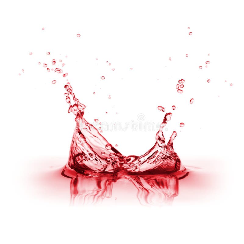 Red splash on a white stock image. Image of wine, water - 106526045
